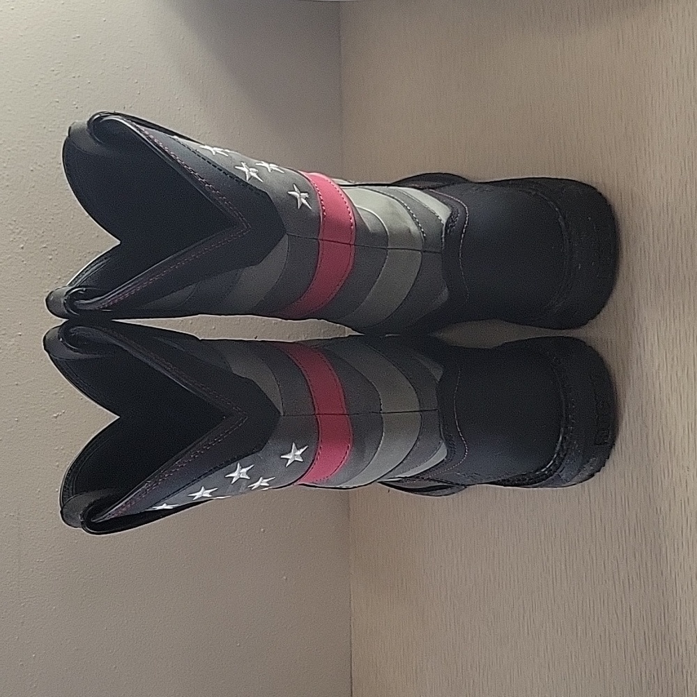 Rocky Boots Firefighter Thin Red Line Cowboy Boots Si… - Gem